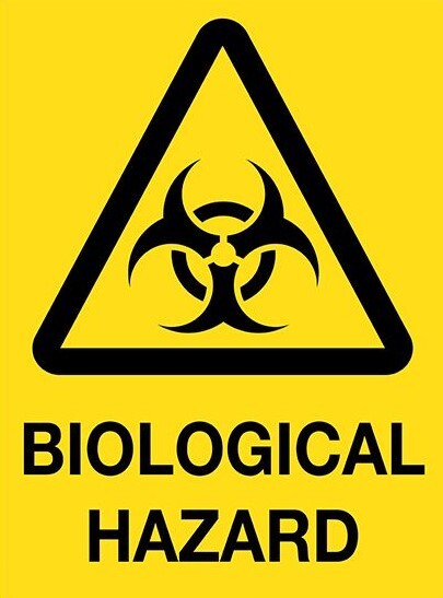 Biohazard Stickers 50mm x 30mm, 250 per Pack | Southern Cross Science