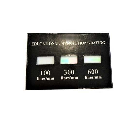 Diffraction Grating, 100, 300, 600L/mm, Card Mounted | Southern Cross ...
