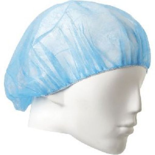 Cap Circular Bouffant 21" Blue (hair nets) non crimped, 100 per Pack ...